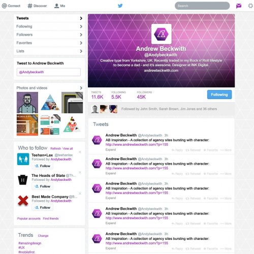 Twitter Profile Template - Design Anything