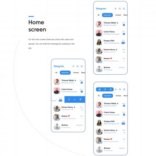 Telegram App UI Kit for Figma - Design Anything
