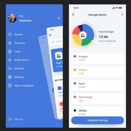 G-Drive Free UI Kit for Figma - Design Anything