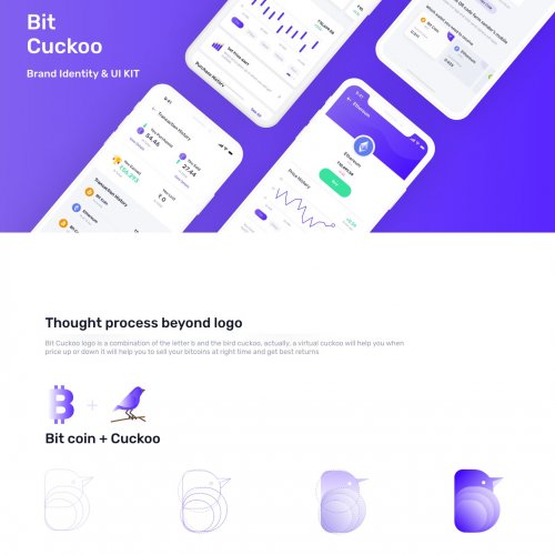 Bit Cuckoo - Bitcoin UI Kit for Adobe XD - Design Anything