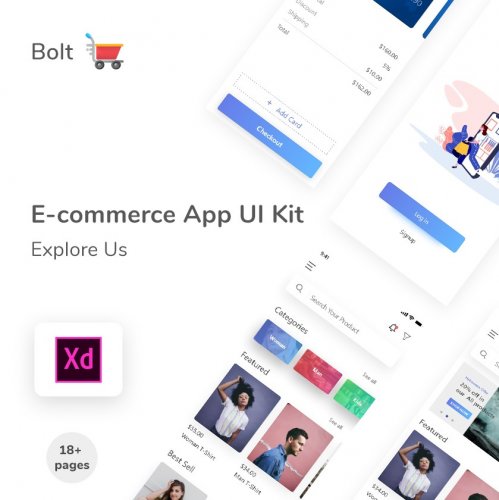 Bolt E-commerce App UI Kit - Design Anything
