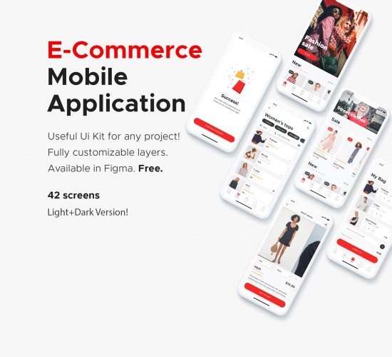 E-Commerce Mobile App for Figma - Design Anything