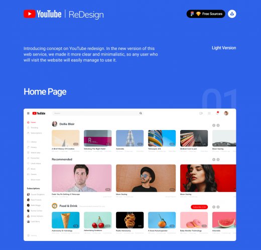 YouTube Redesign Concept - Design Anything
