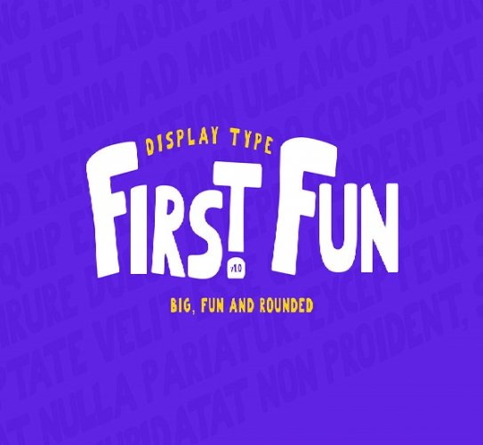 FIRST FUN | Free Font - Design Anything